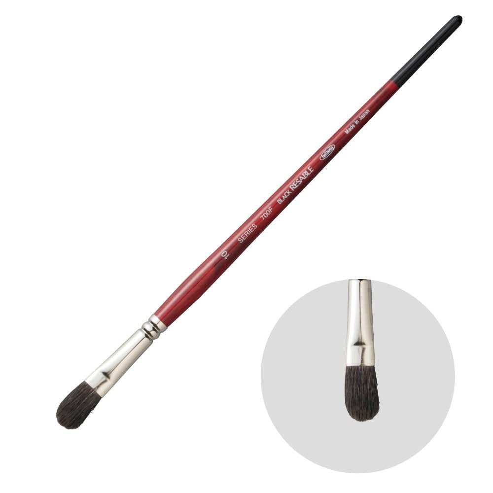 【Direct from Japan】 พู่กันสีน้ำ Holbein สีดำ Resable 700F Filbert No ...