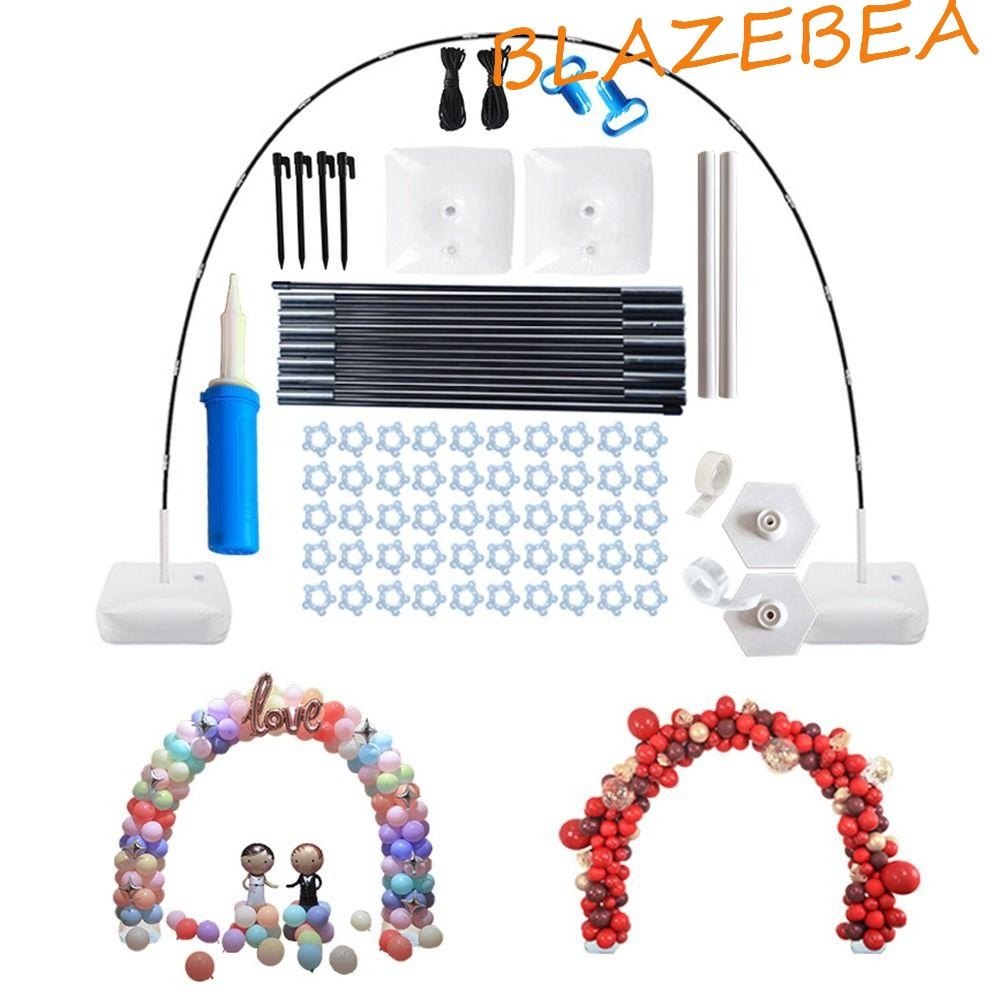 Blazebea ชุดโค้งขนาดใหญ่กรอบ, Easy Assembly ทนทานบอลลูน Arch Stand Kit, เทศกาลตกแต่งพลาสติกปรับ ...