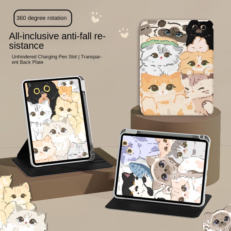 เคสอะคริลิคป้องกันสําหรับเคส ไอแพด 360 ° การหมุน Geng 7/8/9 10.2 Geng 5 ...