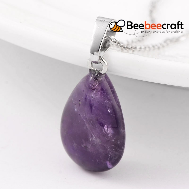 จี้ทองเหลืองชุบแพลทินัมหยดน้ํา 2 ชิ้น 23x13 ~ 14x6 ~ 8 มม. รู: 5x8 มม. ...