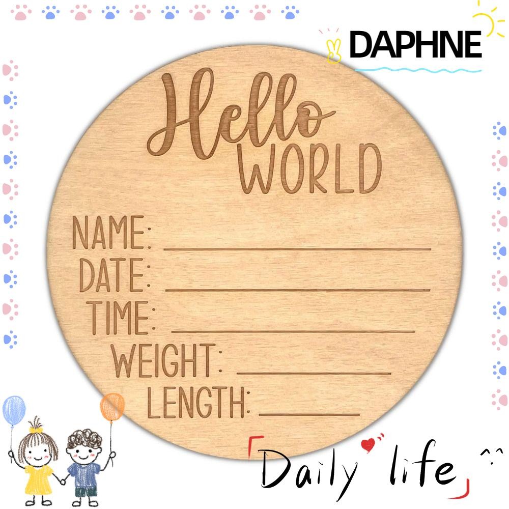 ป้ายประกาศเด็ก DAPHNE ป้ายต้อนรับทารกแรกเกิดไม้ 15 ซม. แผ่นป้ายต้อนรับ ...