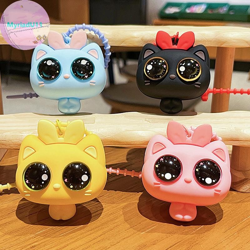 MyriadU แฟชั่นน่ารัก Big Eyed Cat Dpression พวงกุญแจ Creative Large Eye ...
