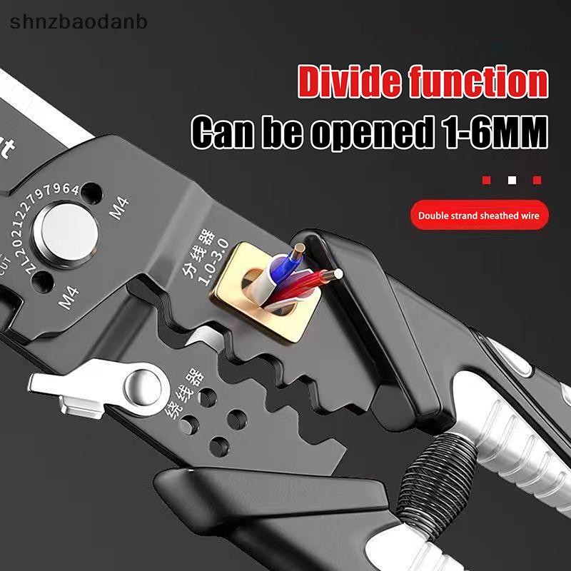 [shnzbaodanb] คีมเครื่องปอกสายไฟมัลติฟังก์ชั่น 1.6-5.8 มม.ช่วง Chrome Vanadium Steel ประหยัด ...