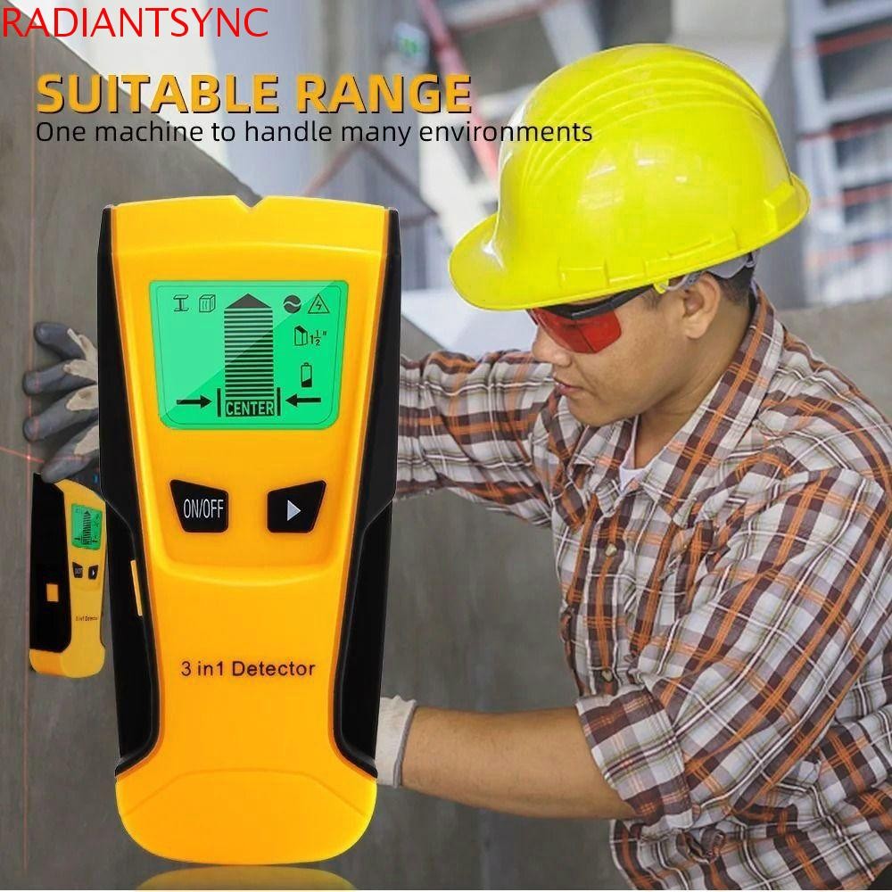 RADIANTSYNC เครื่องตรวจจับโลหะสําหรับ Studs, Quick Located 3 in 1 AC แรงดันไฟฟ้า Live Wire ...