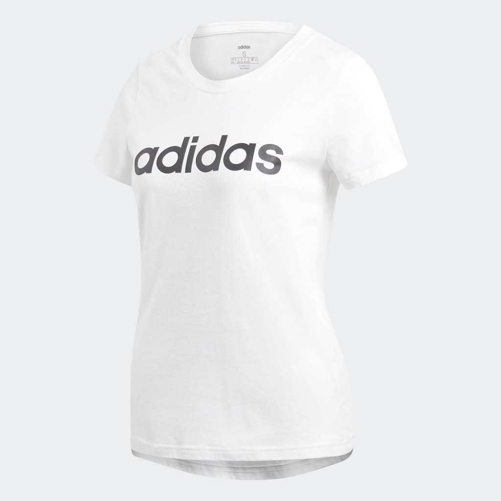 adidas ไลฟ์สไตล์ เสื้อยืด Essentials Linear ผู้หญิง สีขาว DU0629 ...