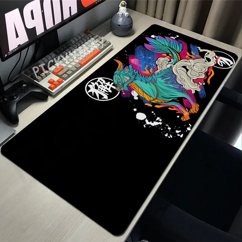 Beast Mouse Pad Gamer Mousepads Big Gaming Mousepad จีนตํานานแผ่นรอง ...