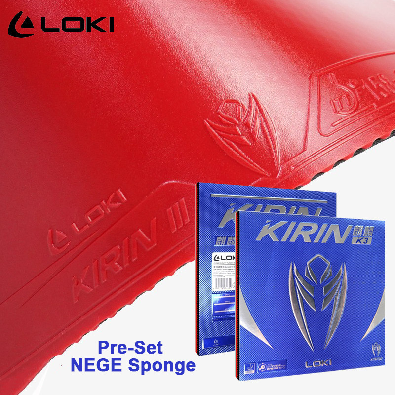 Loki KIRIN K3 ยางปิงปอง ITTF ได้รับการอนุมัติ Non-sticky Ping Pong ค้างคาวยางสีดํา NEGE ฟองน้ํา ...