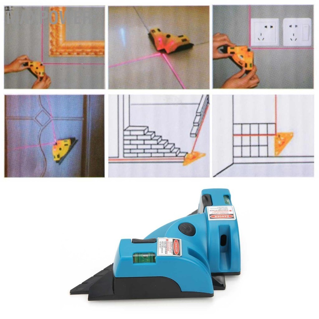 Maxpower เครื่องวัดเลเซอร์ 90 องศาอินฟราเรด RightAngle Leveling Instrument การวัดระดับกระเบื้อง ...