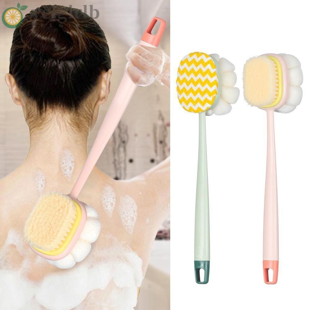 Yelgirlb Doubleside Bath Brush, Long Handle Back Rubbing Shower Brush ...
