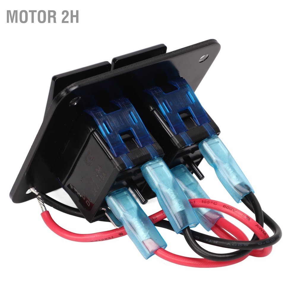 Motor 2H 2 GANG Rocker สวิตช์แผงกันน้ำ ON OFF 12V 24V อลูมิเนียมอัล ...