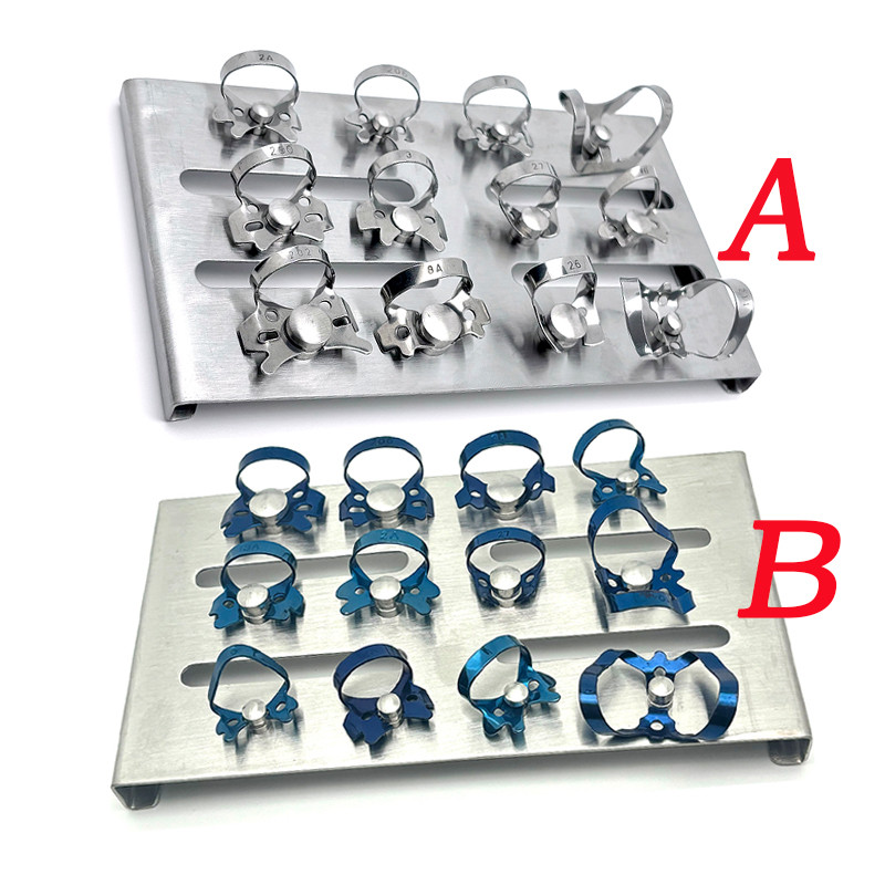 12 ชิ้น/เซ็ตทันตกรรมยาง Dam Clamps Endodontic Restorative Barrier คลิป ...