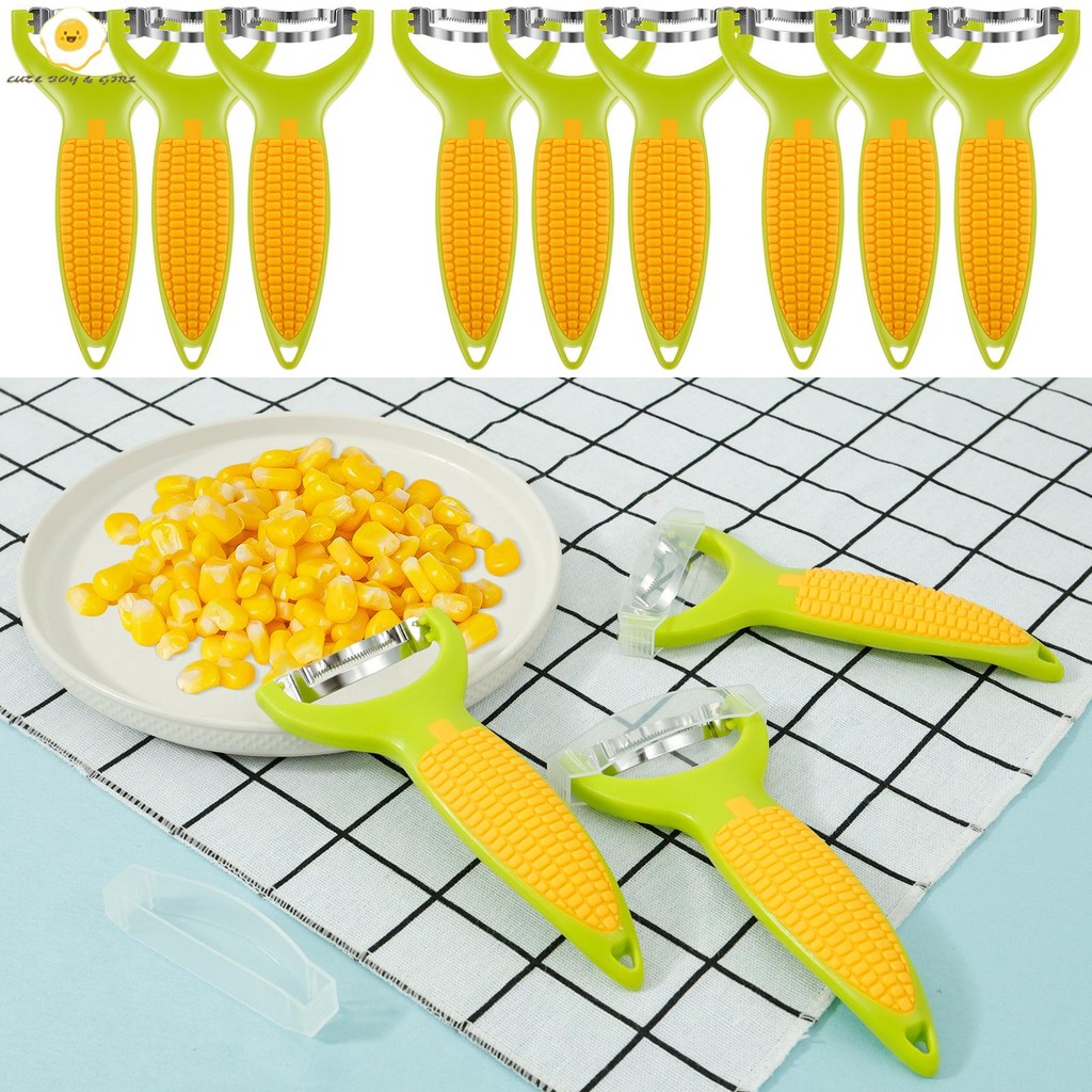 3/6 ชิ้น Corn Cob Peeler 304 ใบมีดสแตนเลสข้าวโพด Stripper คู่มือข้าวโพด ...