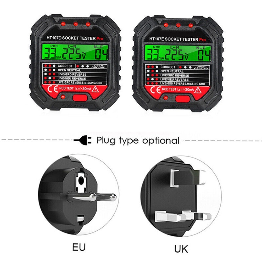 [ดี]Outlet Tester Socket Electric Circuit Polarity Voltage Detector ...