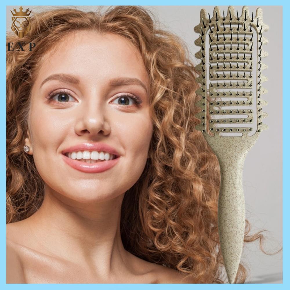 [explosion1.th] 3 In 1 Curl Dinning Brush หวีตามหลักสรีรศาสตร์สําหรับผมตรงหนาหยิก (สีขาว ...