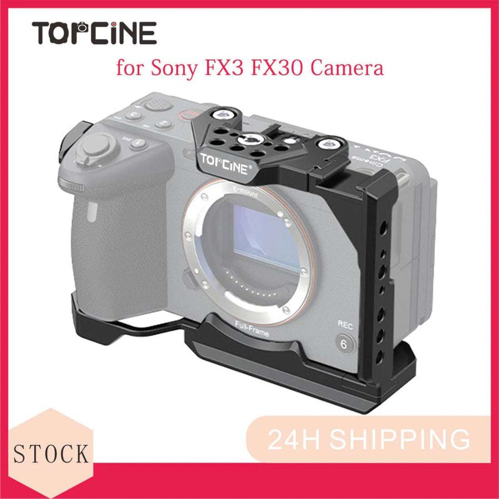 Topcine กรงกล้องสําหรับ Sony FX30 FX3 กล้อง DSLR กรงป้องกัน 1/4 หลุมเย็นรองเท้า Mount | Shopee ...