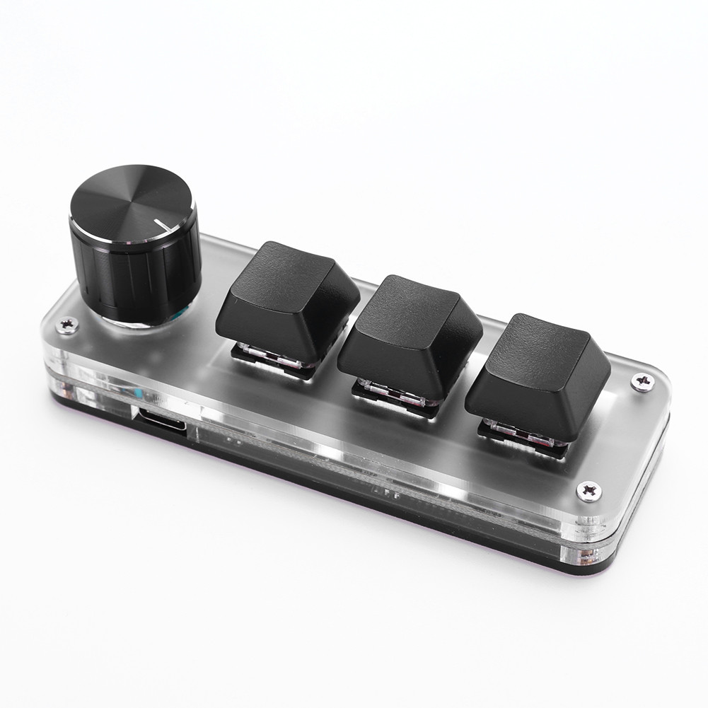 [AS] 3 Key 1 Knob/4 Key Mini Mechanical BT Keyboard RGB Wired USB ...