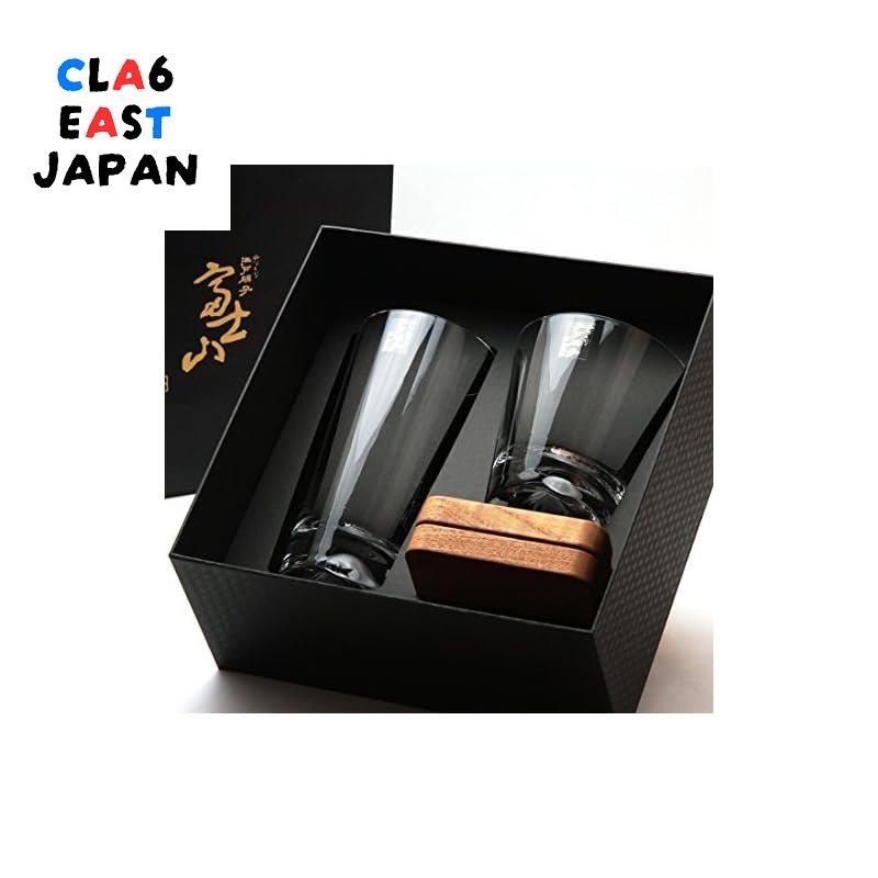 【Premium Gift Set】 Tajima Glass - Mount Fuji shines on the bottom of ...