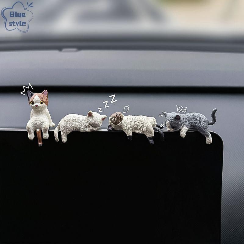 Bluestyle น่ารักคอนโซลกลางรถเครื่องประดับตกแต่งลูกแมว Action Figure Auto Dashboard กระจกมองหลัง ...