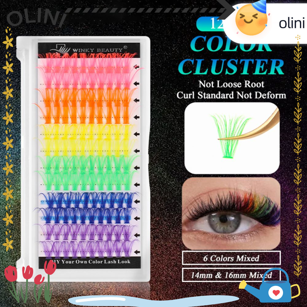 Olini 120PCS มังงะ Lashes, Wispy 14/16 มม.40D Curl Lashes, สีสัน Soft ...