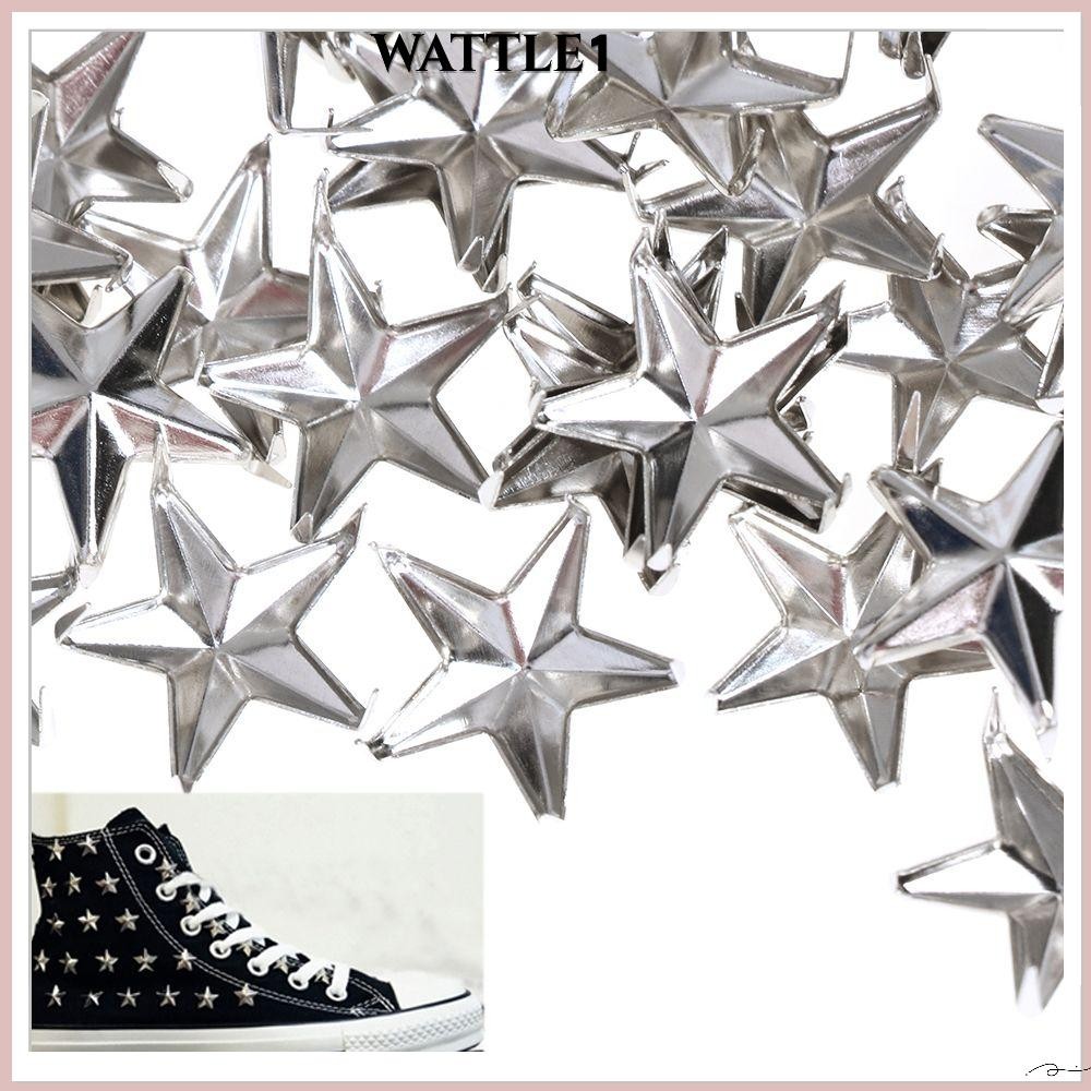 Wttle 100 ชิ้น Star Rivets Rock Punk โลหะ DIY เสื้อผ้าอุปกรณ์เสริมหนัง ...