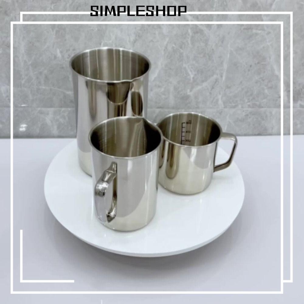 SIMPLESHOP ถ้วยตวง, บีกเกอร์ห้องปฏิบัติการสําเร็จการศึกษา 1000 มล., สแตนเลส 500 มล. แก้ว ...