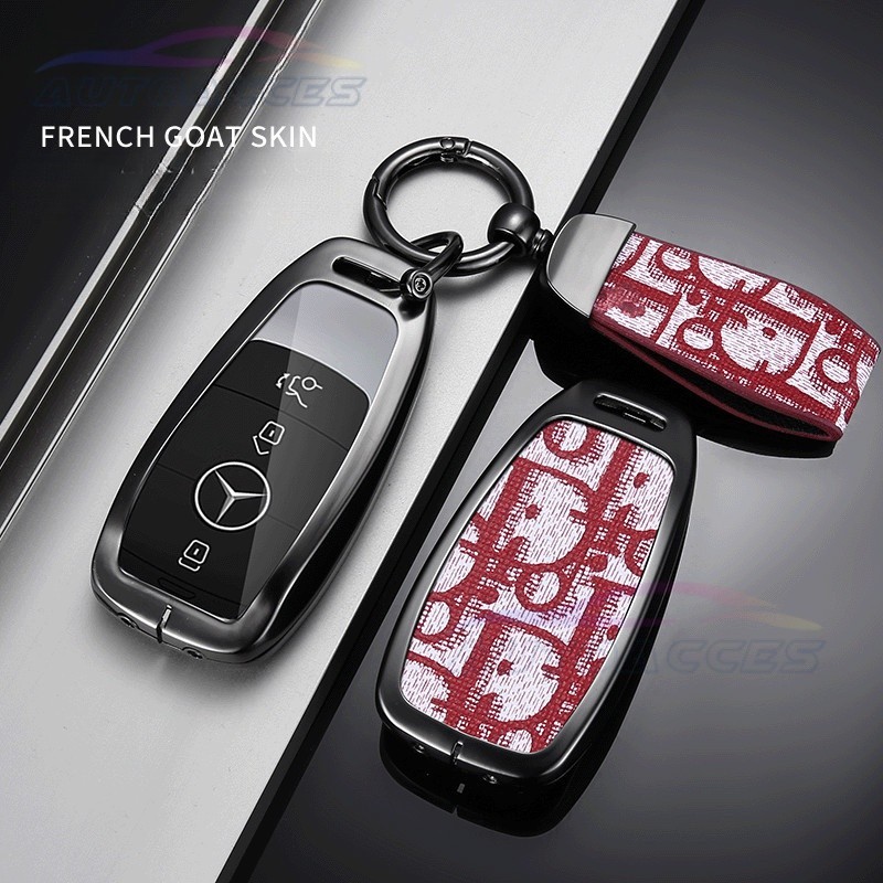 ผู้ถือกุญแจรีโมทกุญแจรถ Key Fob สําหรับ Mercedes Benz Key Case C-Class ...