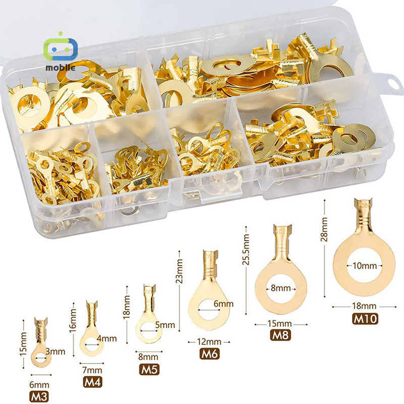 [maygood] ขั้วต่อสายไฟบล็อกเทอร์มินัลชนิดบรรจุกล่อง 150 ชิ้น M3-M10 O ...