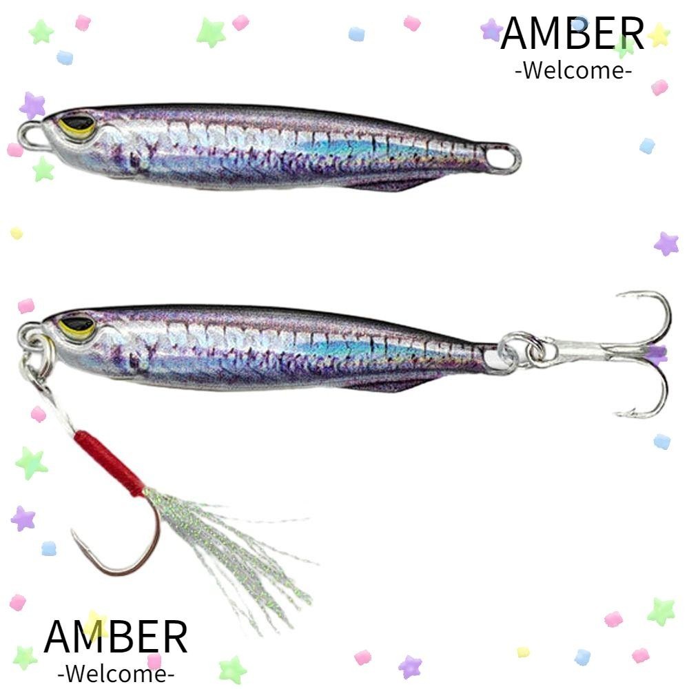 ตกปลา AMBER เหยื่อตกปลาโลหะ 20g 40g เหยื่อตกปลาตะกั่วร้อน สเปนสเปนสเปน|Minnow Jigging Wobbler ...