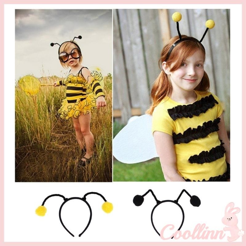 Coo เด็ก Plush Bee เสาอากาศแถบคาดศีรษะเวทีเต้นรําเครื่องประดับเทศกาลตก ...