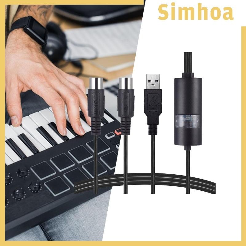 [SIMHOA] สาย USB MIDI มิกเซอร์เสียงเกียร์เพลงเครื่องดนตรีอินเทอร์เฟซเสียง Synthesizer MIDI เป็น ...
