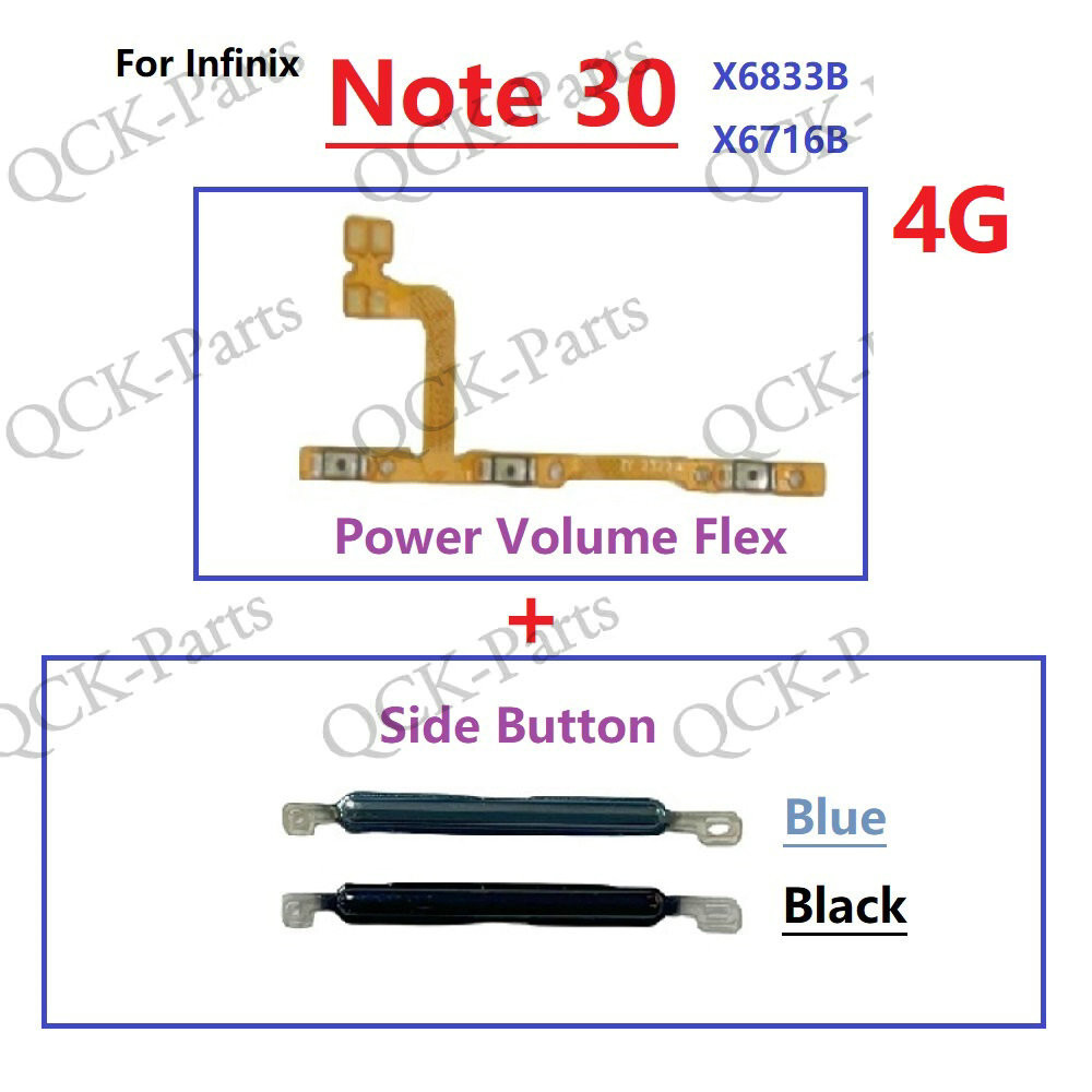 สําหรับ Infinix Note 30 4G X6833B X6716B เปิด/ปิดปุ่มสวิทช์ด้านข้าง ...