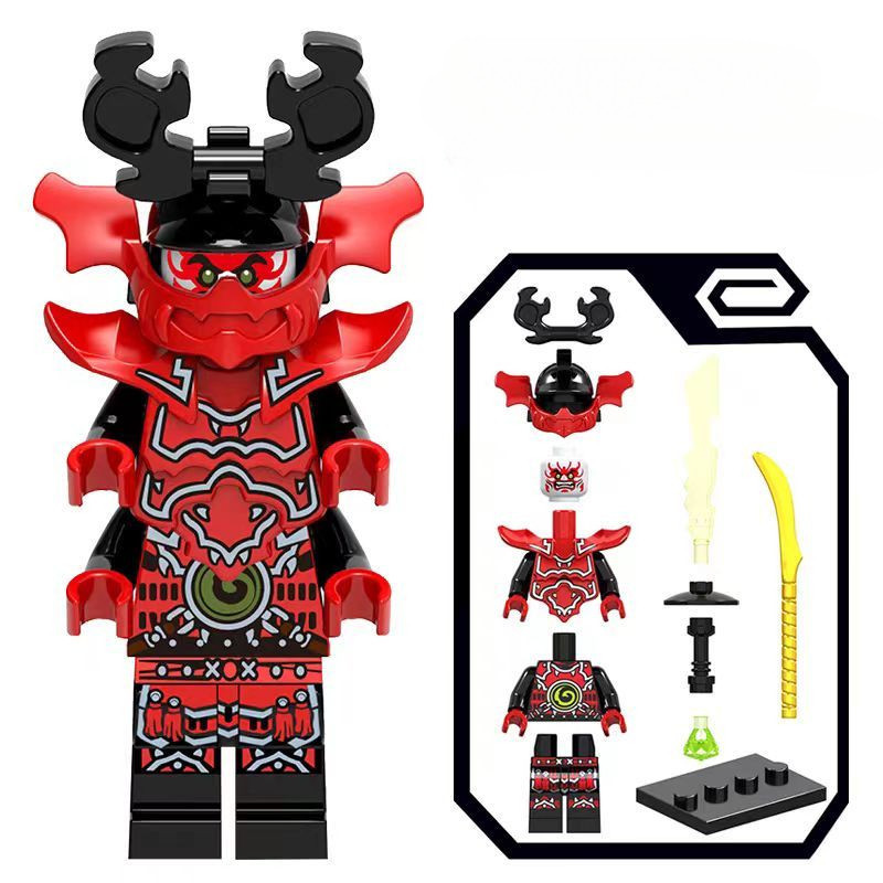เข้ากันได้กับ Lego Phantom Ninja ทั่วไป Mizu Ishikyu Samurai Villain ...