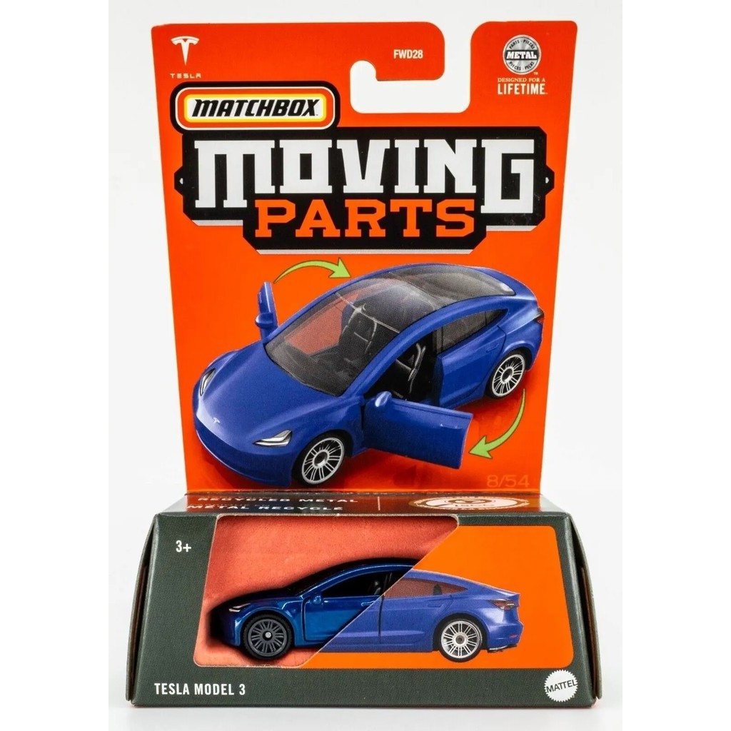 Matchbox 1/64 Moving Parts Tesla Model 3 | Shopee Thailand