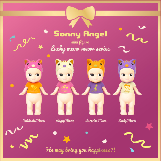 Sonny Angel lucky Cat Series Out of Print Pink Cat Tricolor Cat lucky ...