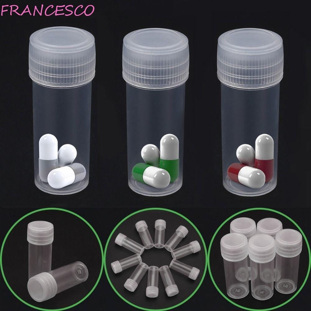Francesco ขวดตัวอย่างพลาสติก 20 ชิ้น Pill Storage Pill คอนเทนเนอร์ Vial ...