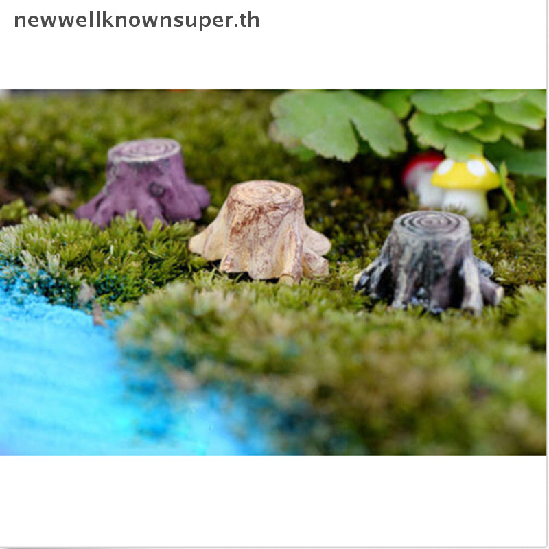 ใหม่ใหม่ล่าสุด Miniature Tree Stump Dollhouse เครื่องประดับ Fairy Craft ...