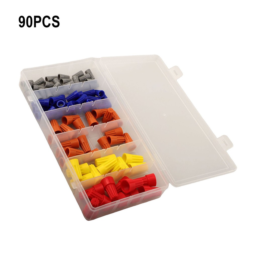 ขั้วต่อสายไฟชุดถั่วไฟฟ้า Splice Screw Cap Assortment 90 ชิ้น | Shopee ...