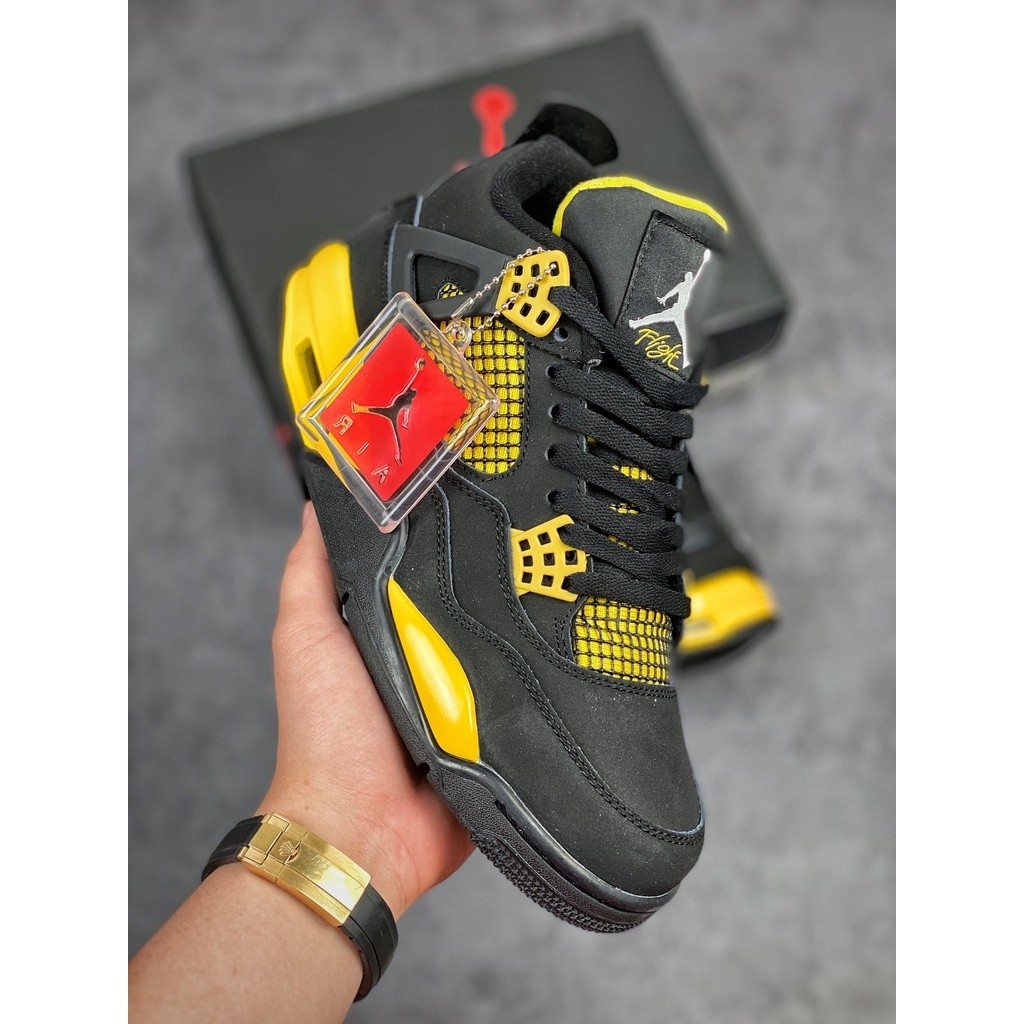712คลาสสิก NK AIR Jordan 4 Thunder Thor AJ4ปืนลม Retro Atrium Sports ...