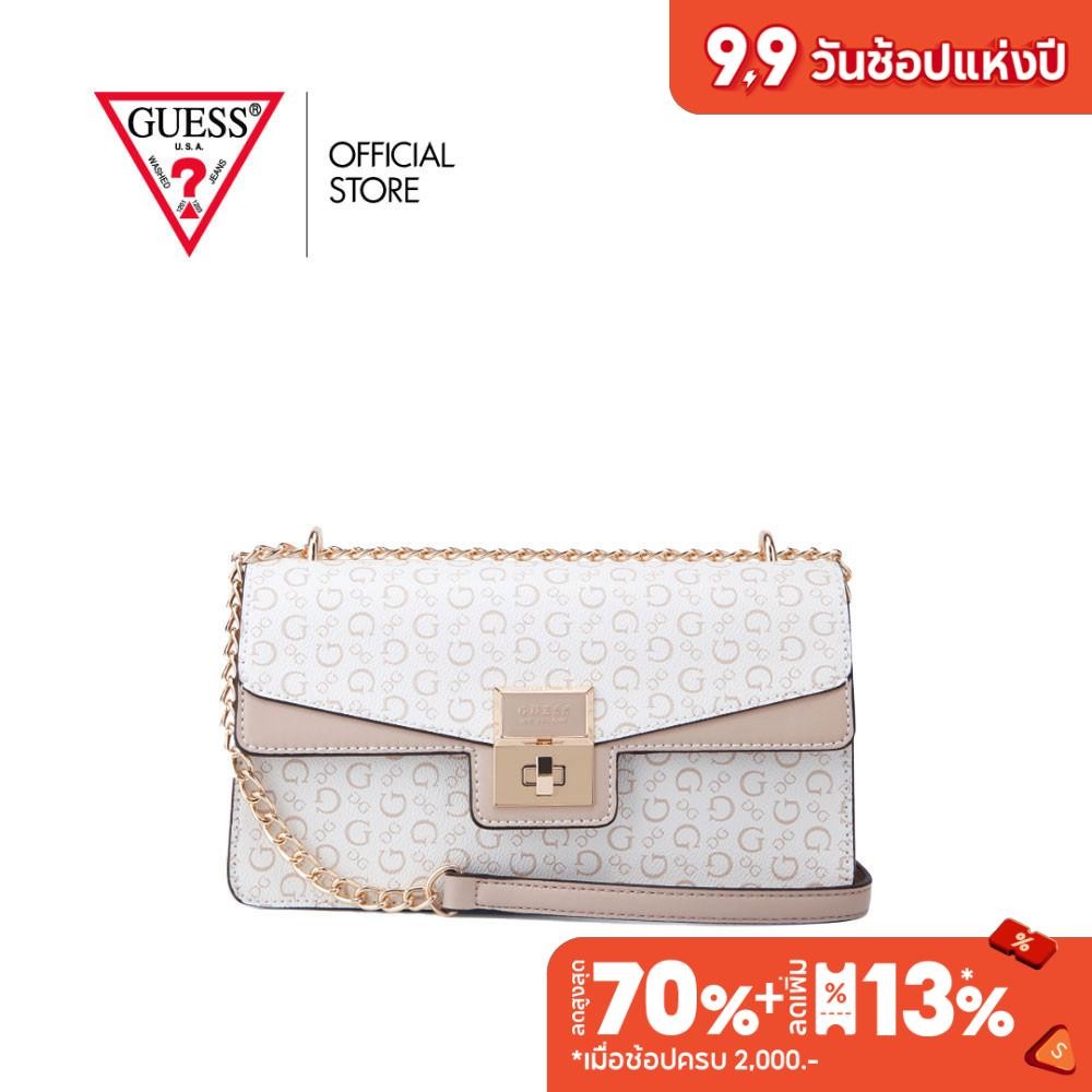 GUESS กระเป๋า รุ่น SG914221 MOONSTONE CROSSBODY FLAP สีขาว | Shopee ...