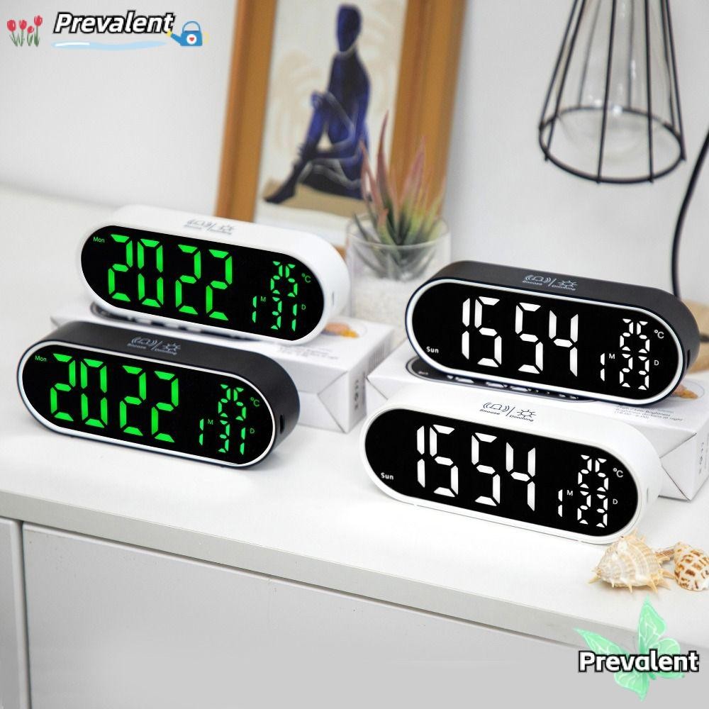 นาฬิกากระจก LED PREVA, TEMP วันที่สัปดาห์ 2 โหมดกลางคืนนาฬิกาดิจิตอล ...