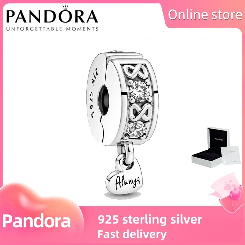 100% ของแท้ เงินสเตอร์ลิง S925 PANDORA [ 791151 C01]เสน่ห์คลิป Pavé ...