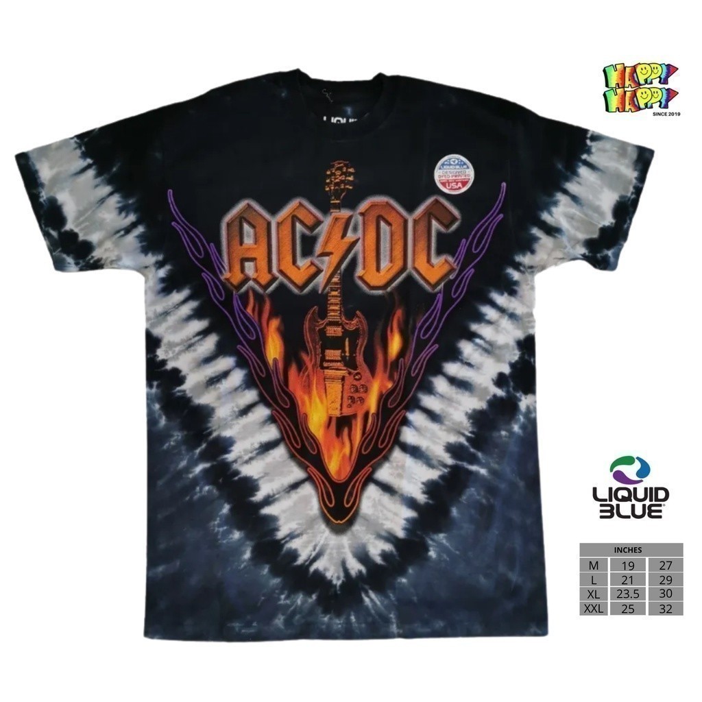 2024 แฟชั่น Liquid Blue Acdc Hells Bells เสื้อยืด / แขนสั้น / ไมโครไฟเบอร์ Quickdry / เสื้อเจอร ...