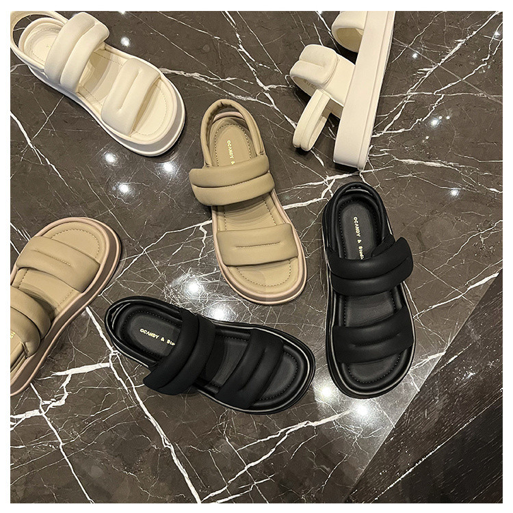 รองเท้าแตะเย็น Cover Toe Sandals Flip-Flops ฤดูร้อนนักเรียนสวมใส่ด้าน ...