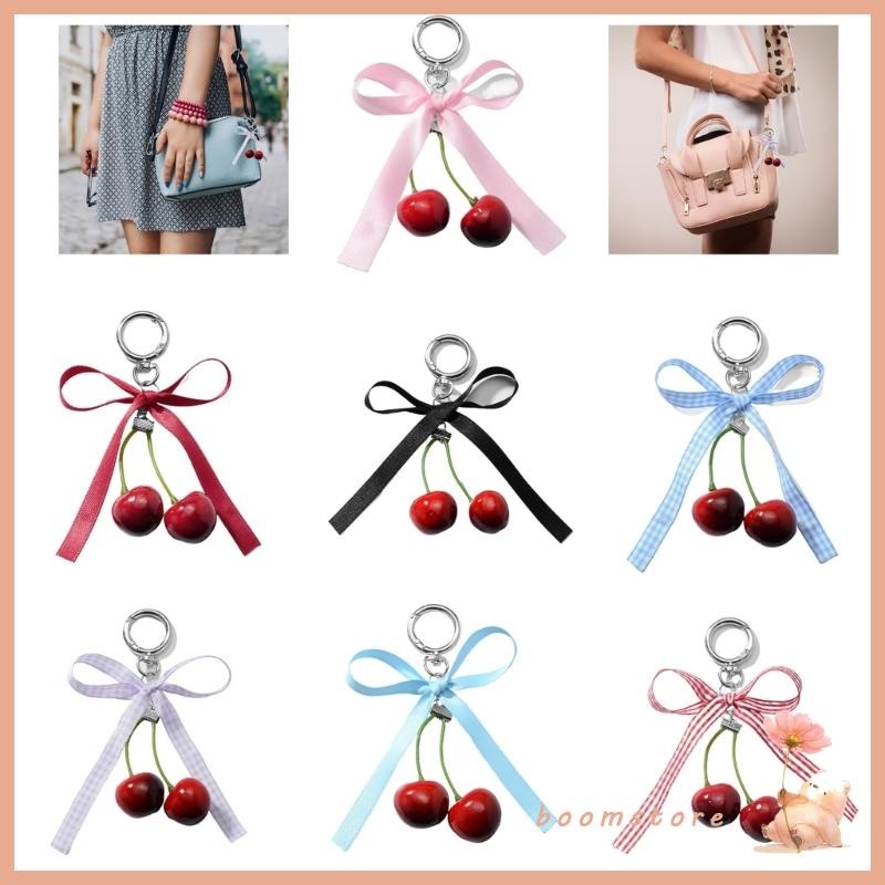 Boom Cherry Key Holder พวงกุญแจเชอร์รี่น่ารัก ติดโบว์ handmade สไตล์ไม่ ...