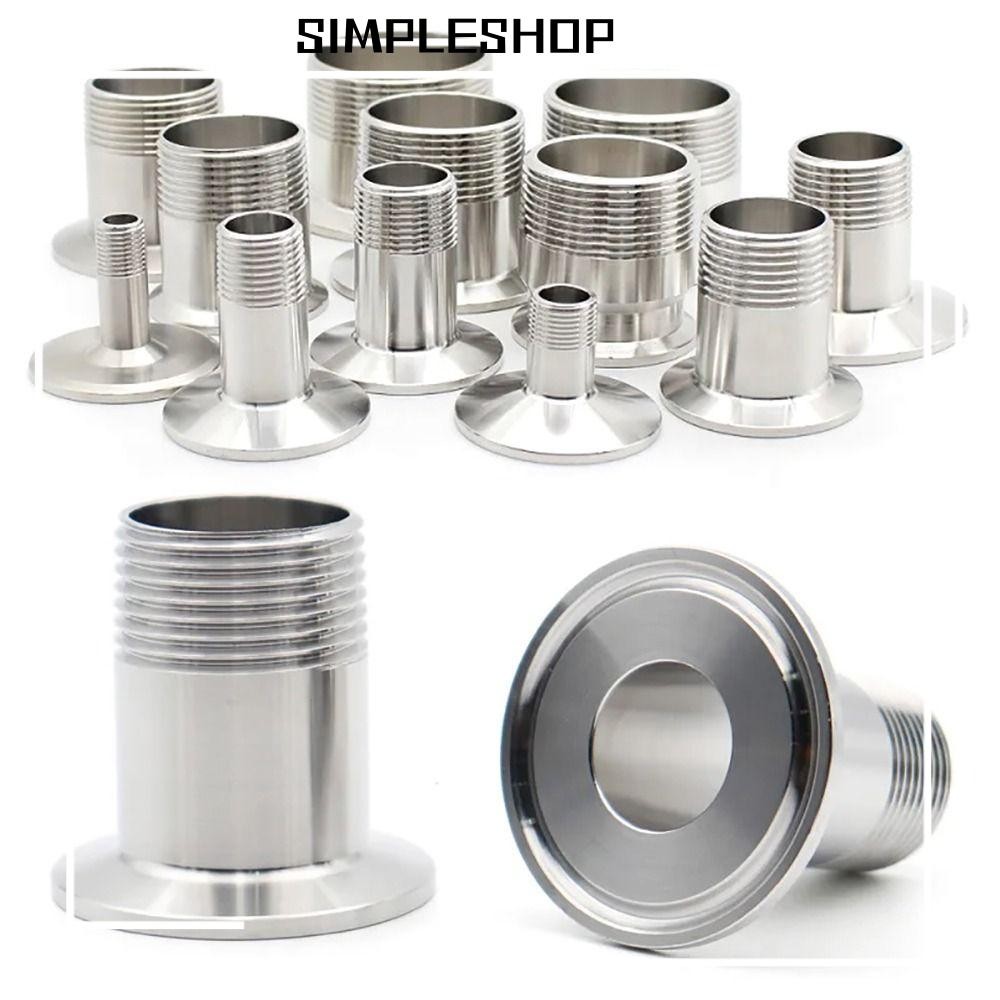 SIMPLESHOP 1 ชิ้นข้อต่อท่อ, 1/4 "3/8" 1/2 "3/4" 1" DN15-DN40 Tri Clamp, SUS304 สุขาภิบาล ...