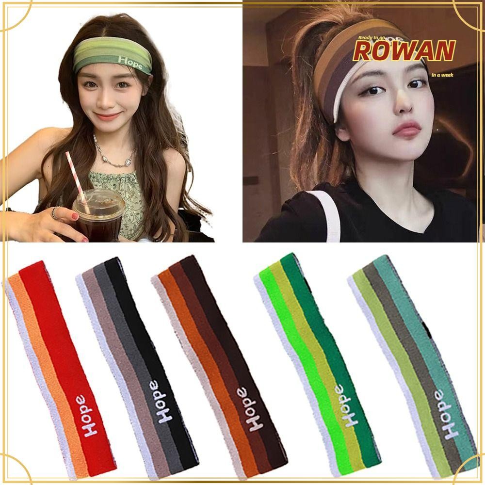 แถบคาดศีรษะ ROWANTH ดูดซับเหงื่อ หลากหลายสี สำหรับการทำโยคะและการ ...