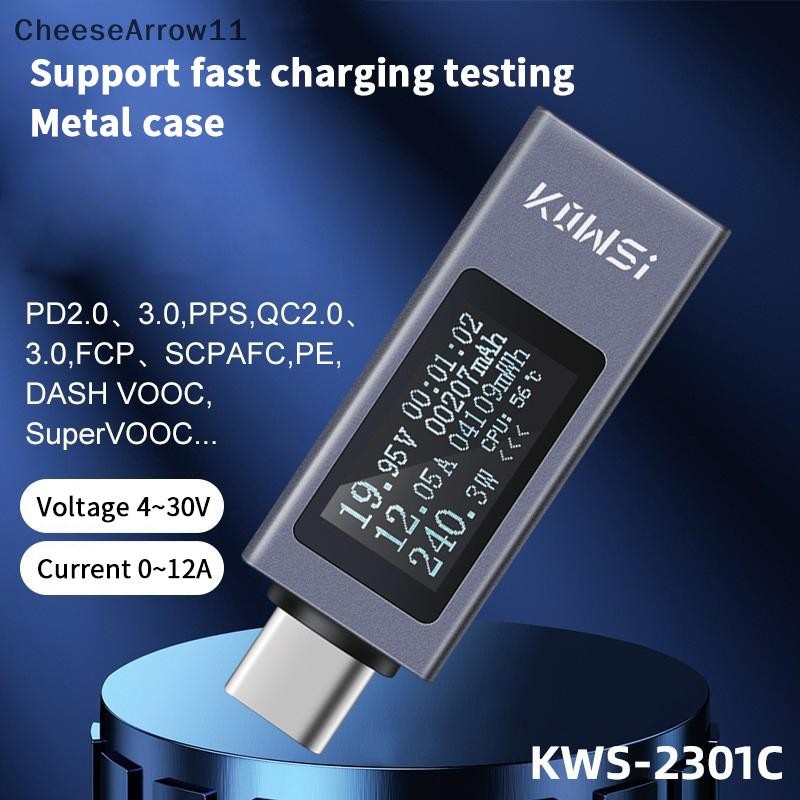 CHE Type-C KWS2301 เครื่องทดสอบ 11 In 1 DC Digital Voltage Meter Ampere ...