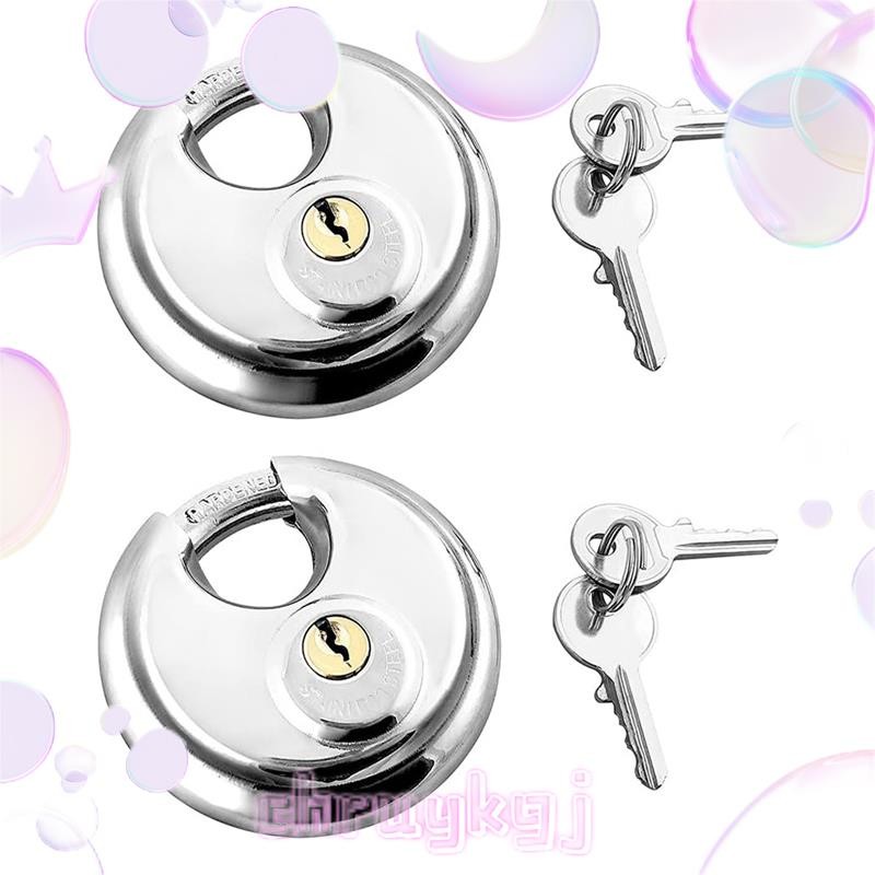 Disc Locks Keyed Padlock Disc Storage Locks 3/8 "กุญแจมือล็อค 2 แพ็ค ...