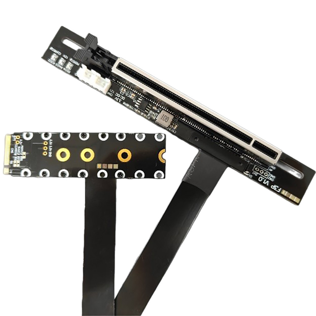PCIe 5.0 M.2 NGFF NVMe to PCIe x16 GPU Extender Cable FFC Lossless GEN5 ...