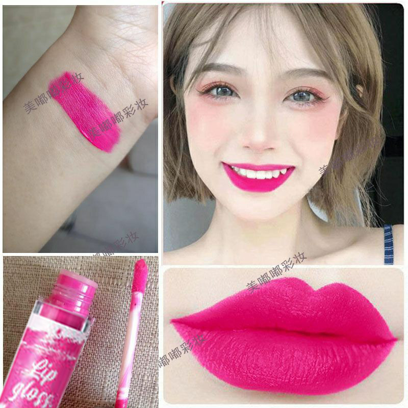 Rose Red Matte Liquid ลิปสติกแต่งหน้า Lip Glaze Moisturizing กันน้ําทน ...